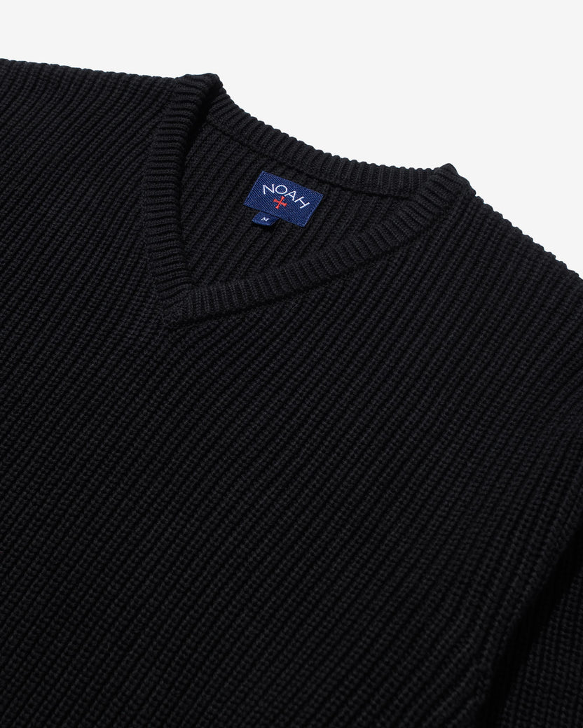 V-Neck Shaker Stitch Sweater - Noah