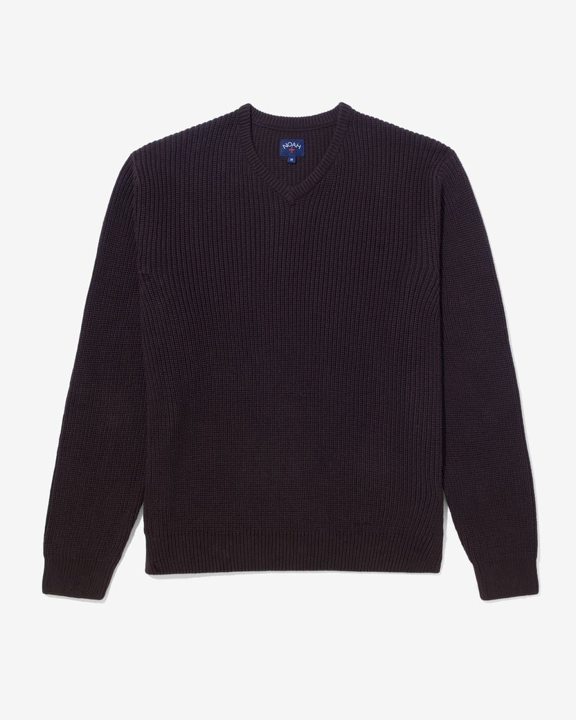 V-Neck Shaker Stitch Sweater - Noah